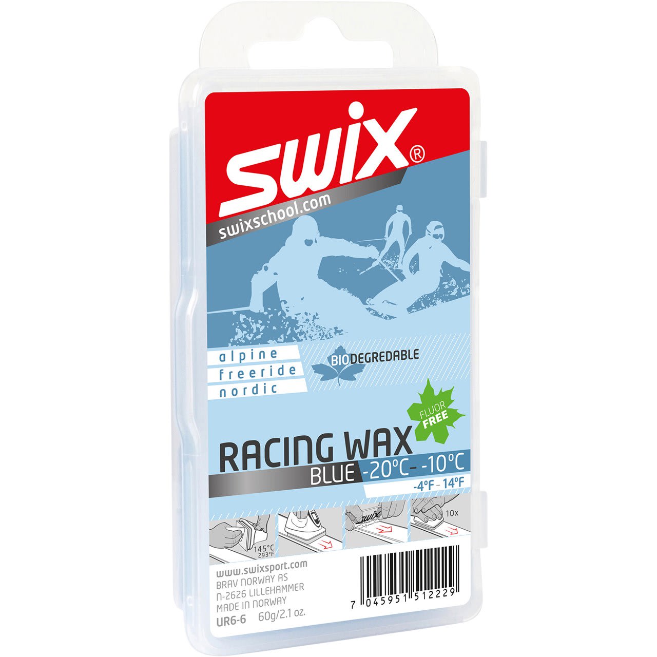 Swix UR6 Blue Bio Racing Wax. 60g Unisex