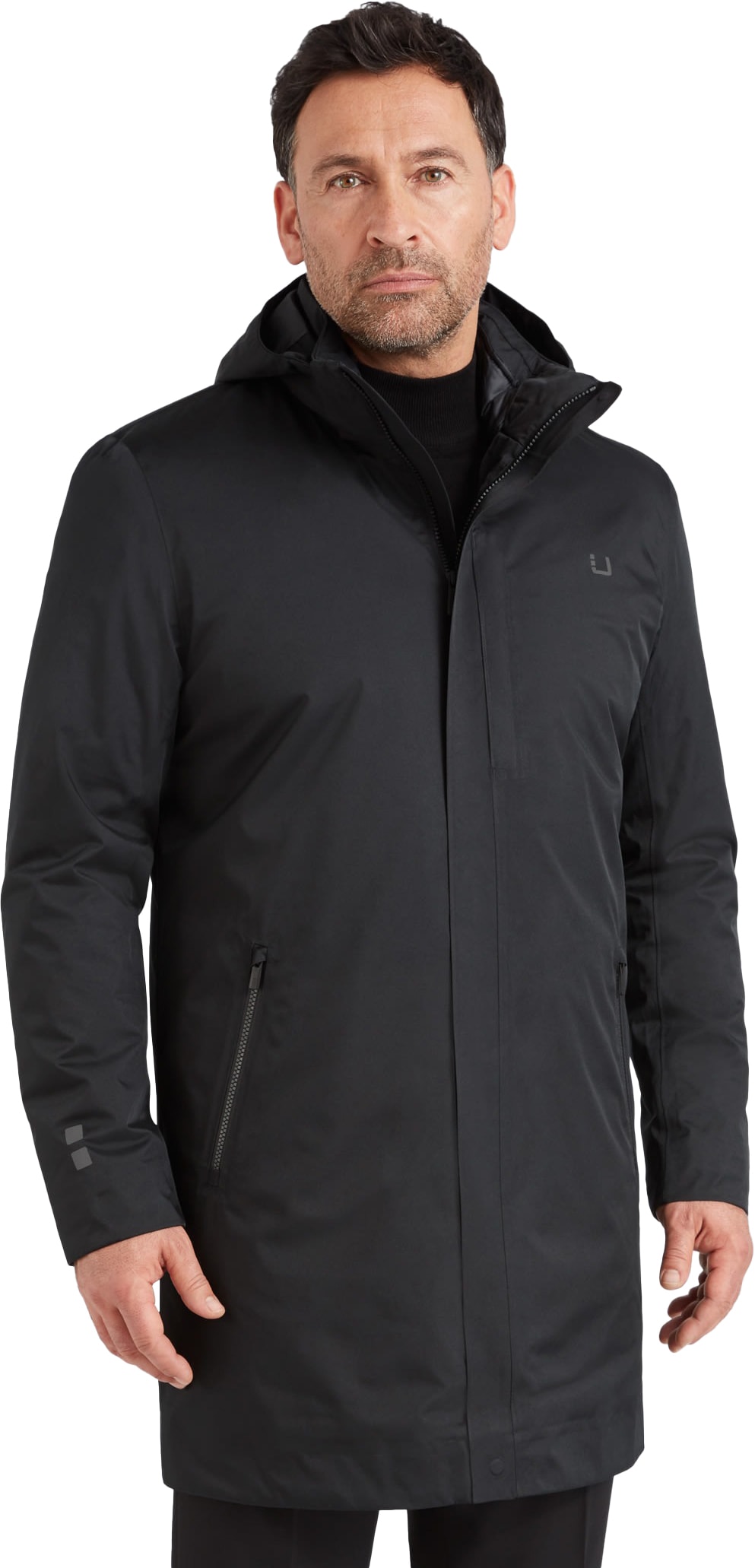 UBR Black Storm Coat M Herre